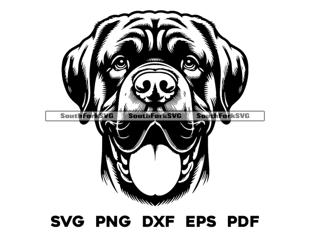 English Mastiff Dog Head Design | Svg Png Dxf Eps Pdf | Vector Graphic ...