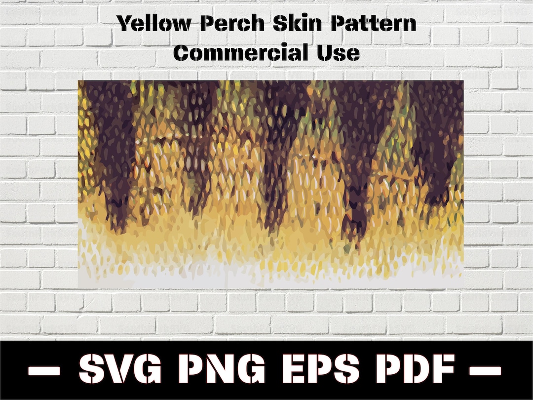 Yellow Perch Skin Pattern Svg Png Eps Pdf | Pike Crappie Muskie Lake ...
