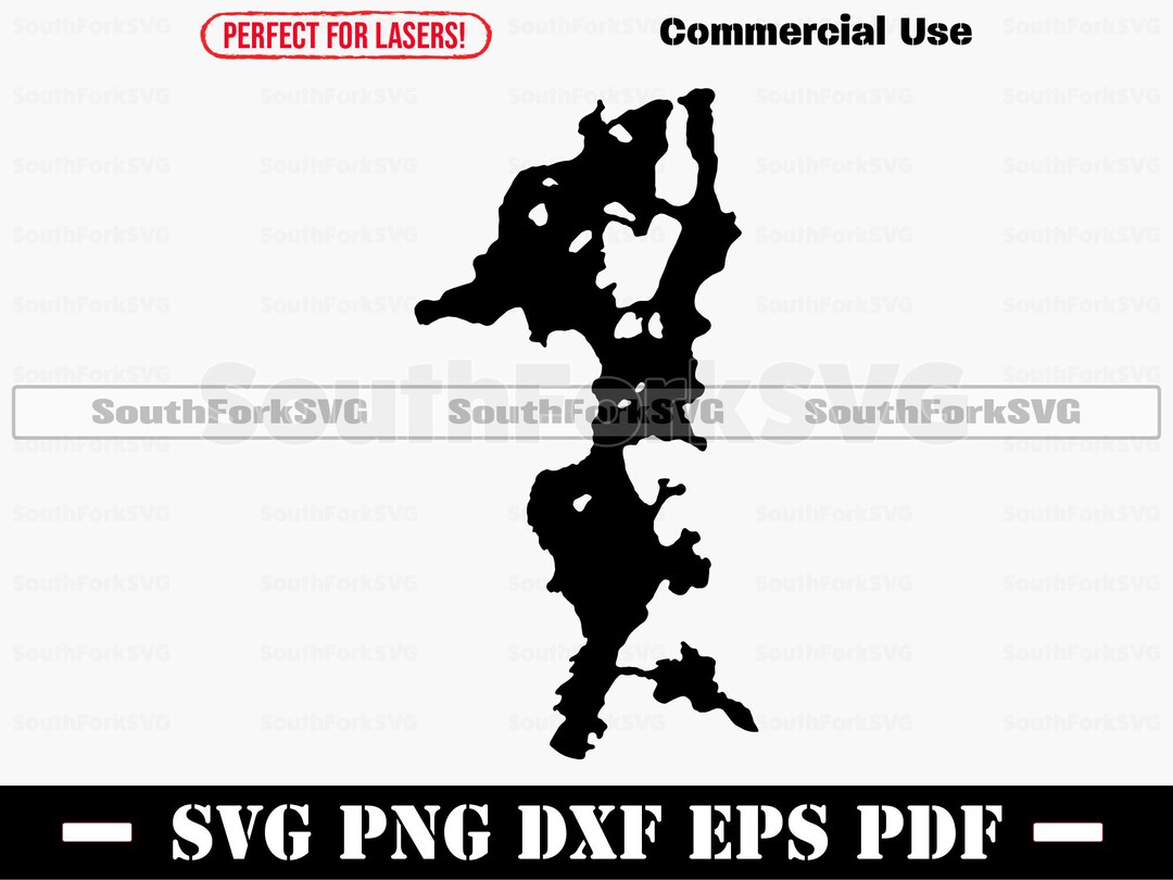 Cygnet Lake Ontario Map Shape Outline Silhouette Svg Png Dxf Pdf Eps ...