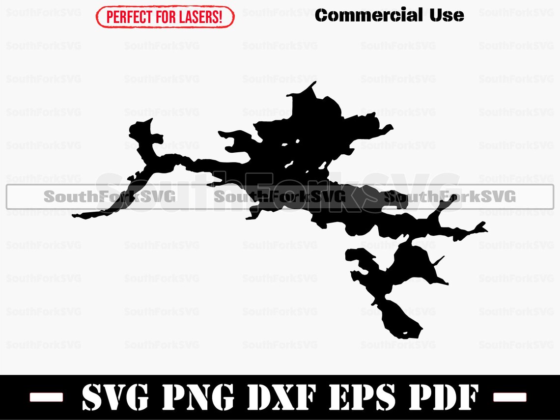 Koshlong Lake ON CA Map Svg Png Dxf Pdf Eps | Vector Graphic Cut ...