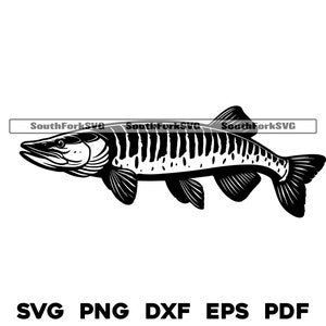 Muskie Svg Png Dxf Eps Pdf Laser Cnc Vinyl Cut Print Dye Sub Files ...