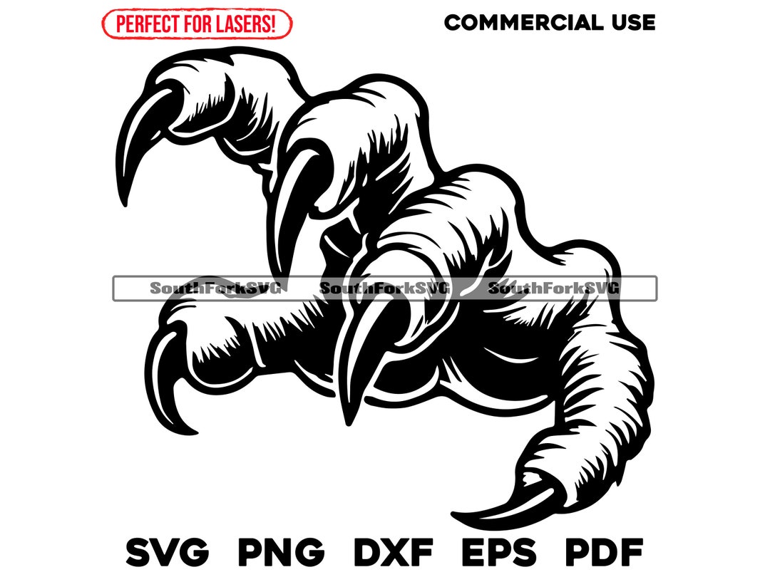 Monster Claw Reaching Svg Png Dxf Eps Pdf | Transparent Vector Graphic ...