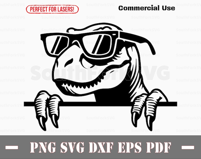 Peeking T-rex SVG Bundle 12 Clipart & PNG Files, Tyrannosaurus Rex Svg ...