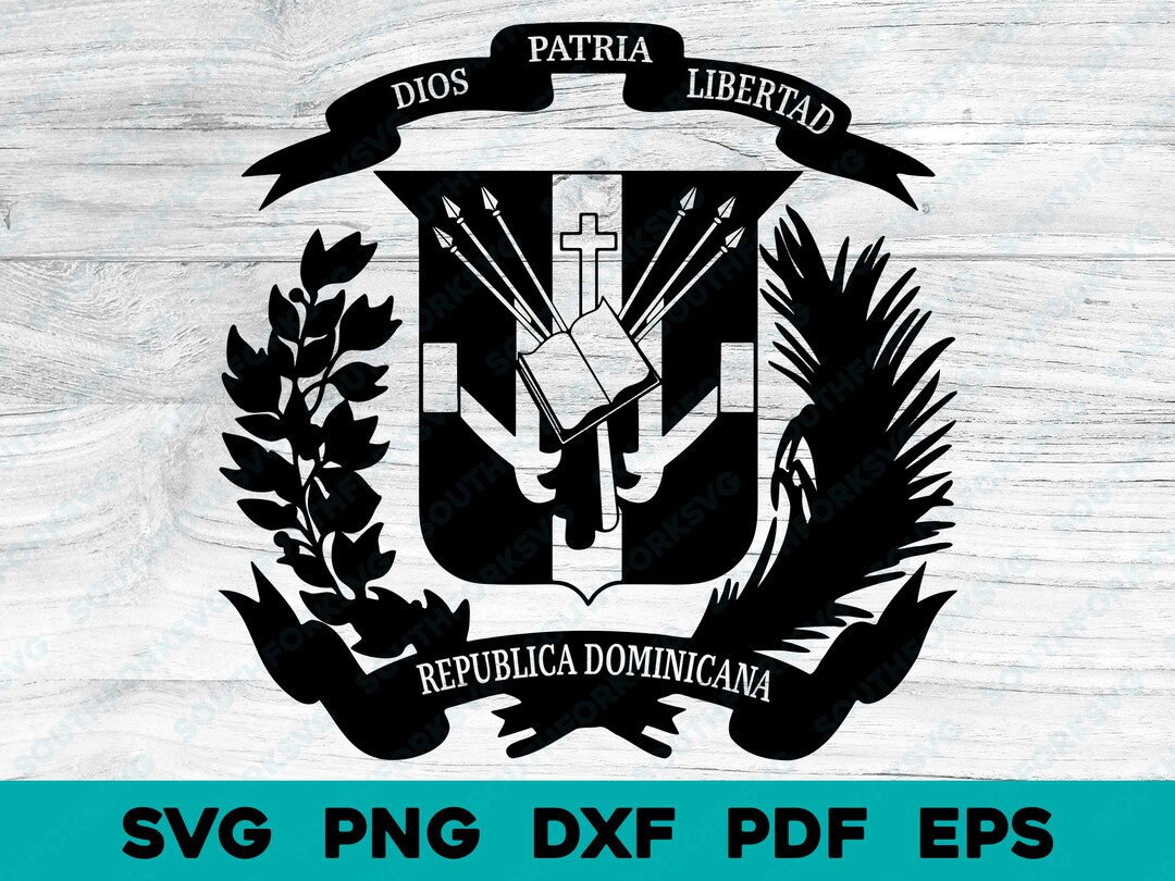 Dominican Republic Crest Svg Png Dxf Eps Pdf Transparent Vector Graphic ...