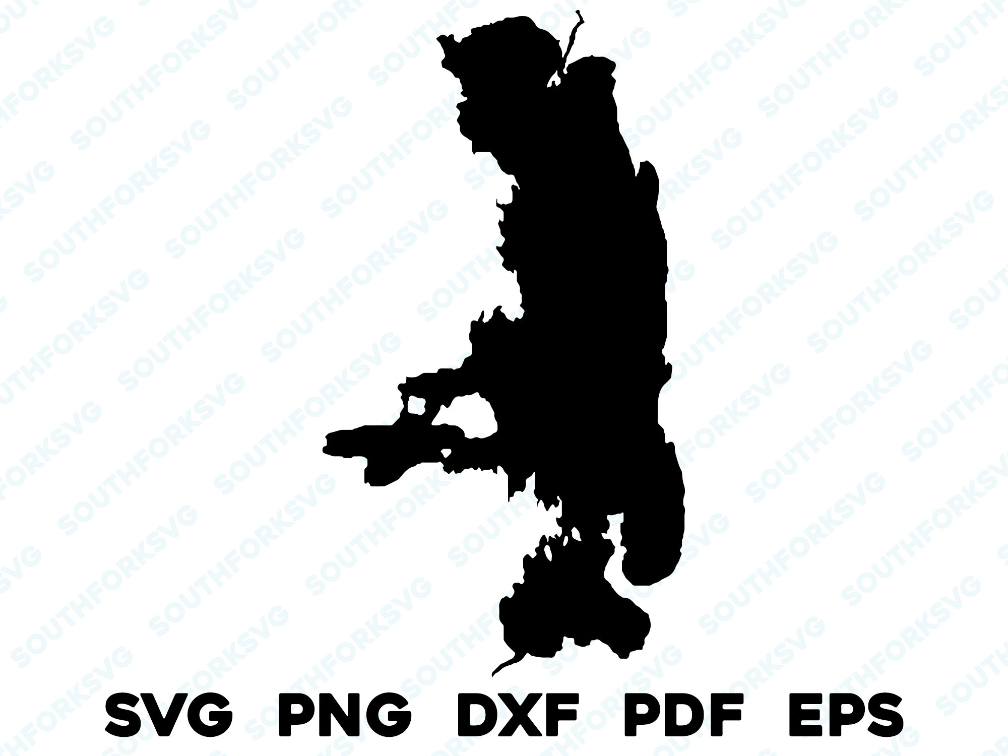 Flathead Lake Montana Map Shape Silhouette Svg Png Dxf Pdf Eps Vector ...