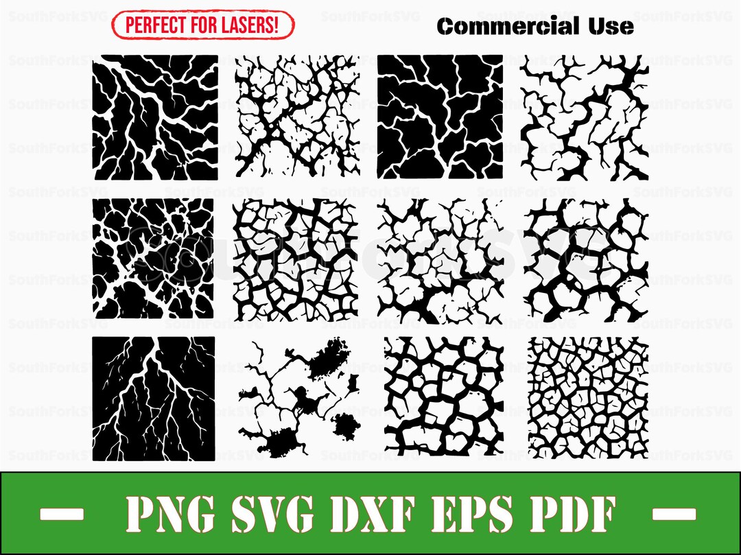 Distressed Crackle Pattern Bundle Svg Png Dxf Eps Pdf | Vector Graphic ...
