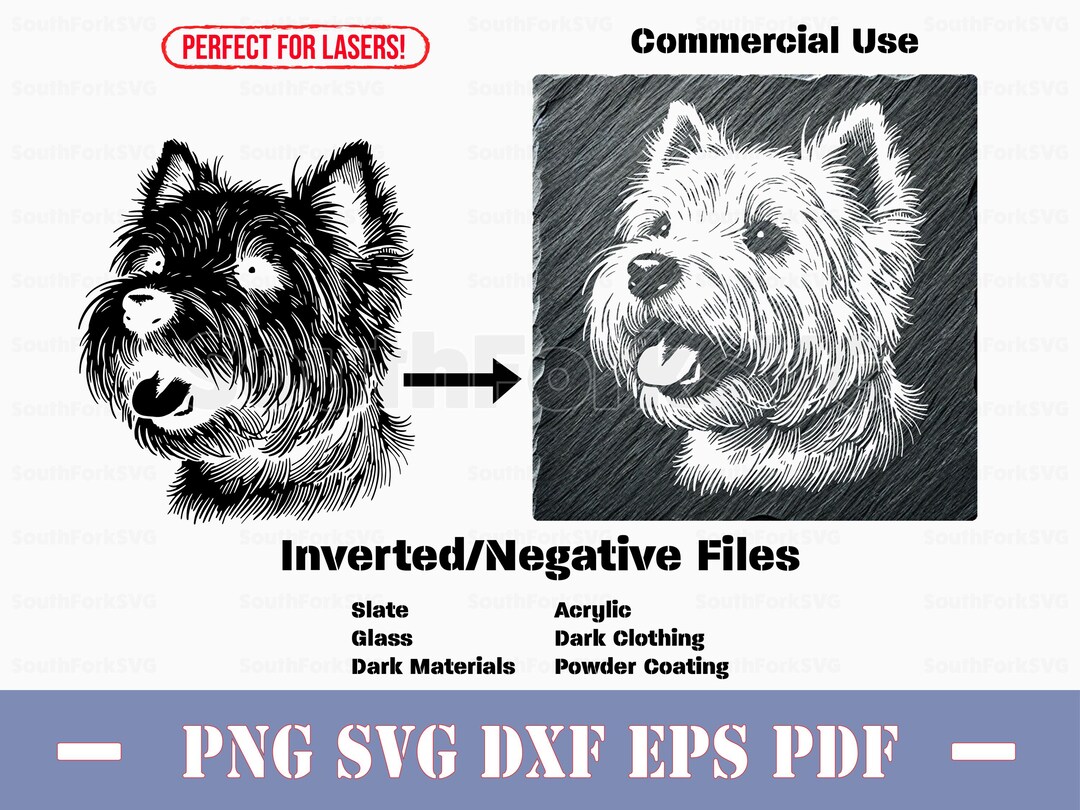 Inverted West Highland White Terrier Westie Svg Png Dxf Eps Pdf ...