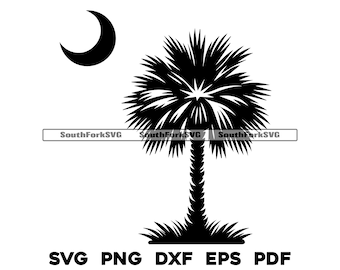 South Carolina Palm Tree SVG & PNG - Etsy