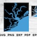 Lake Murray South Carolina Map Shape Silhouette Svg Png Dxf Pdf Eps ...