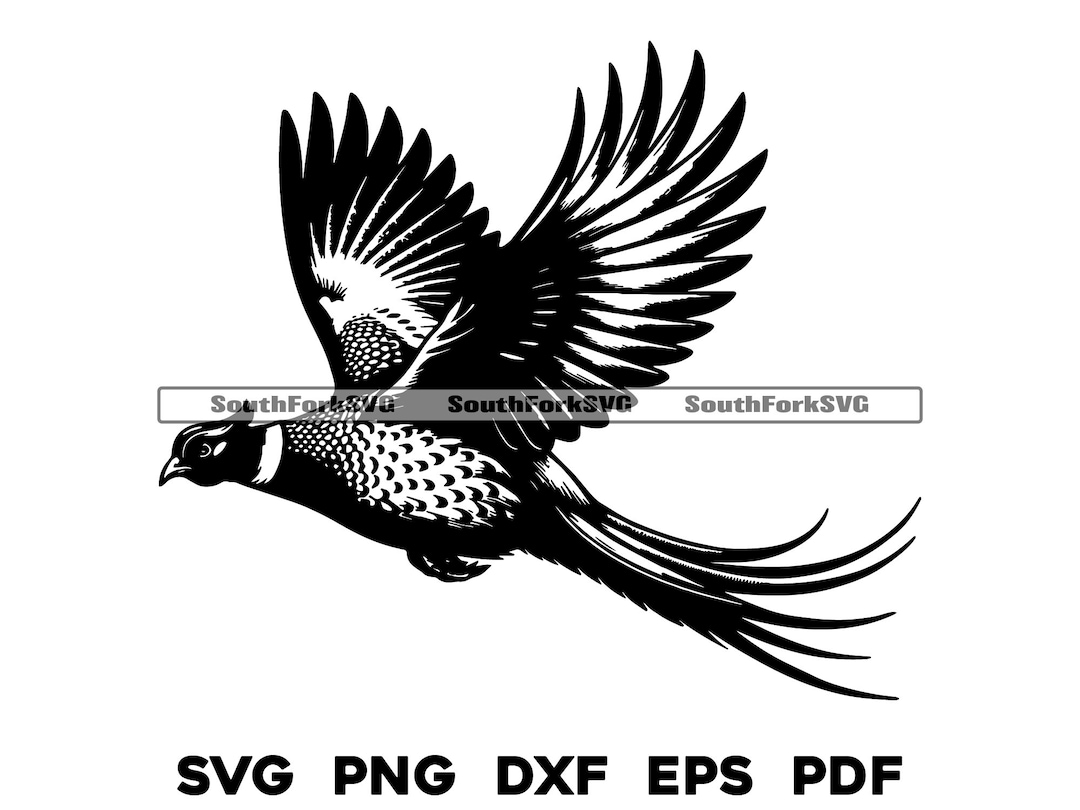 Flying Pheasant Design Files Svg Png Dxf Eps Pdf | Vector Graphic ...