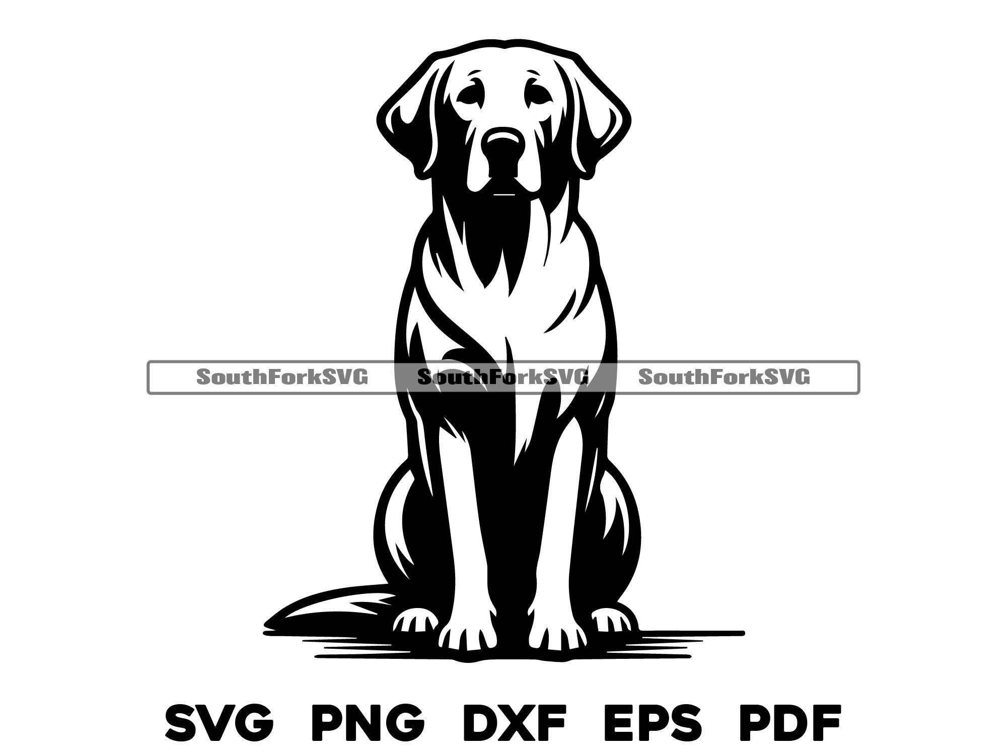 Labrador Retriever Sitting Design Svg Png Dxf Eps Pdf - Etsy