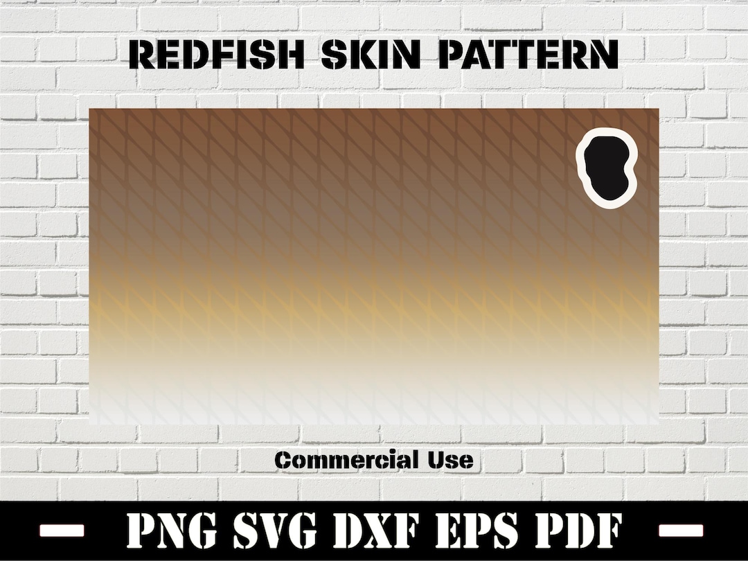 Redfish Red Drum Skin Pattern Svg Png Eps Pdf | Salmon Trout Steelhead ...