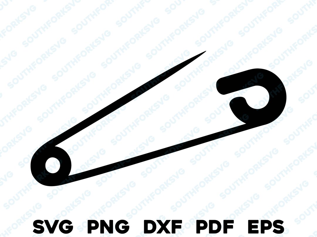 Safety Pin Svg Png Dxf Eps Pdf Cut File Silhouette Clip Art Vector ...