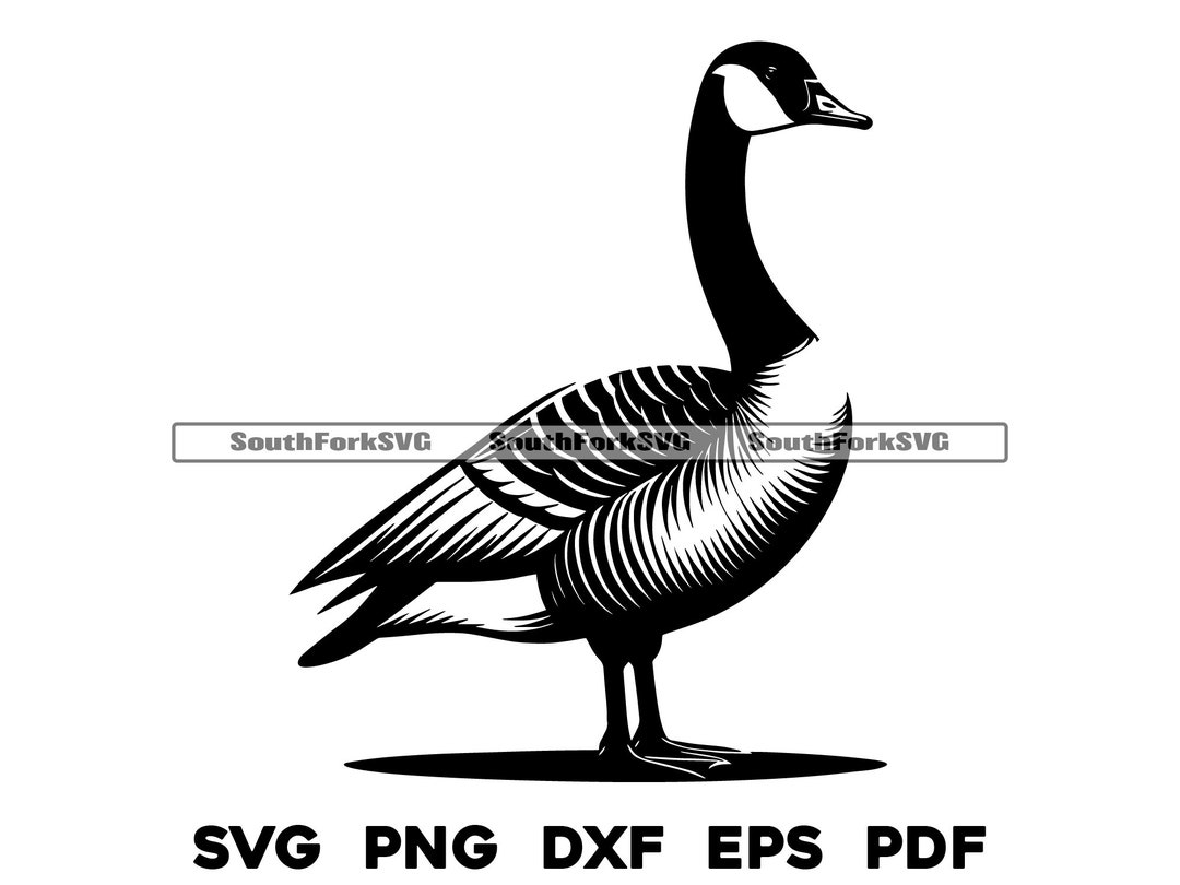 Standing Canadian Goose Svg Png Dxf Eps Pdf | Vector Graphic Design Cut ...