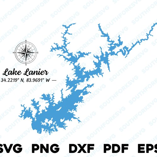 Alligator Lake Florida Map Silhouette Shape Svg Dxf Pdf Eps - Etsy