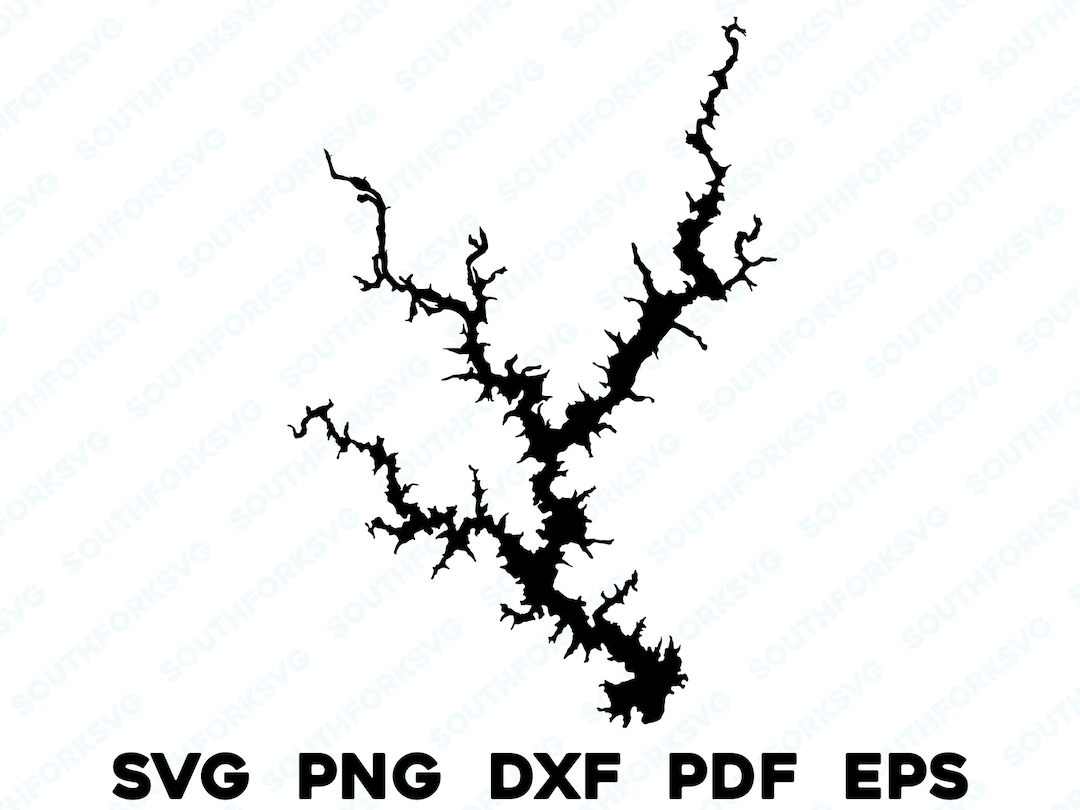 Jackson Lake Georgia Map Shape Silhouette Svg Png Dxf Pdf Eps Vector ...
