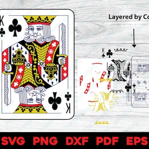 Full Playing Cards Deck Set 2 Layered by Color | Svg Png Dxf Eps Pdf ...