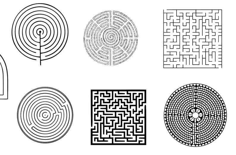 Mazes & Labyrinths Bundle SVG PNG DXF Symbol Vector - Etsy