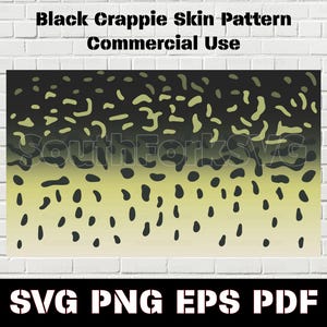 Black Crappie Skin Pattern Svg Png Eps Pdf | Pike Perch Muskie Lake ...