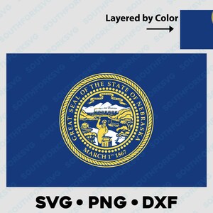 Nebraska State Flag Svg Png Dxf Vector Graphic Design Digital File U.S ...