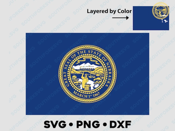 Nebraska State Flag Svg Png Dxf Vector Graphic Design Digital - Etsy