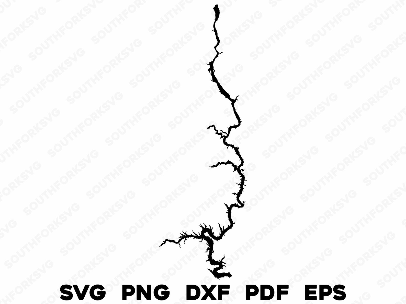 Lake Oahe South Dakota North Dakota Map Shape Silhouette Svg Png Dxf ...