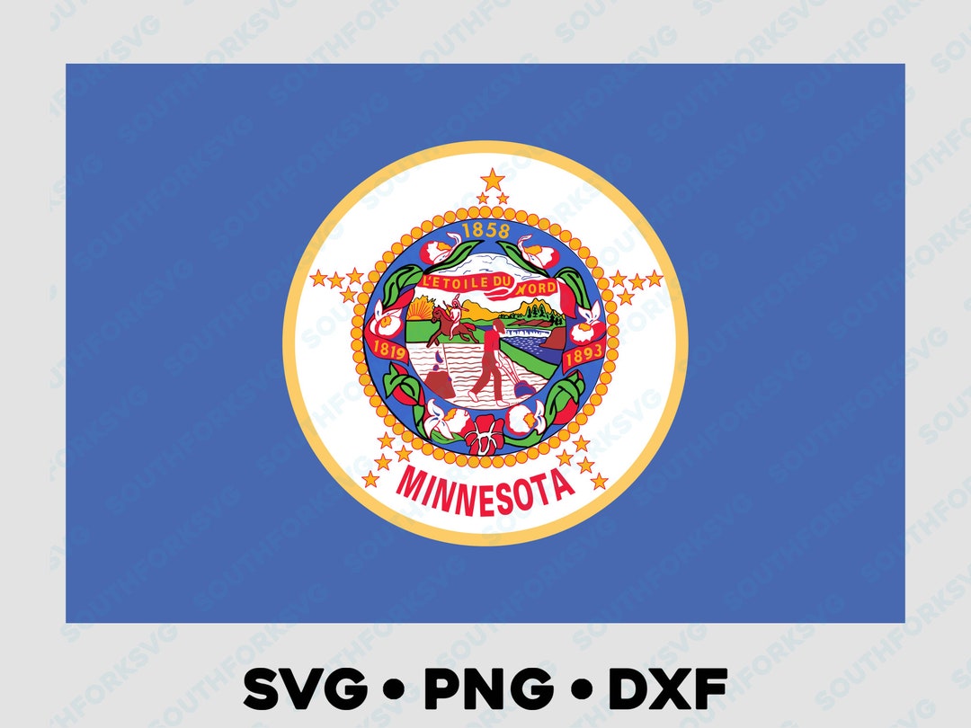 Minnesota State Flag Svg Png Dxf Vector Graphic Design Digital File U.S ...