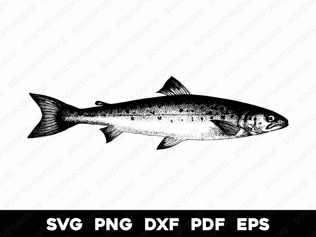 Vintage Distressed Salmon Design | Svg Png Dxf Eps Pdf | Vector Graphic ...