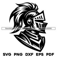 Knight Helmet SVG & PNG Digital Files, Vector Graphic Design Print ...