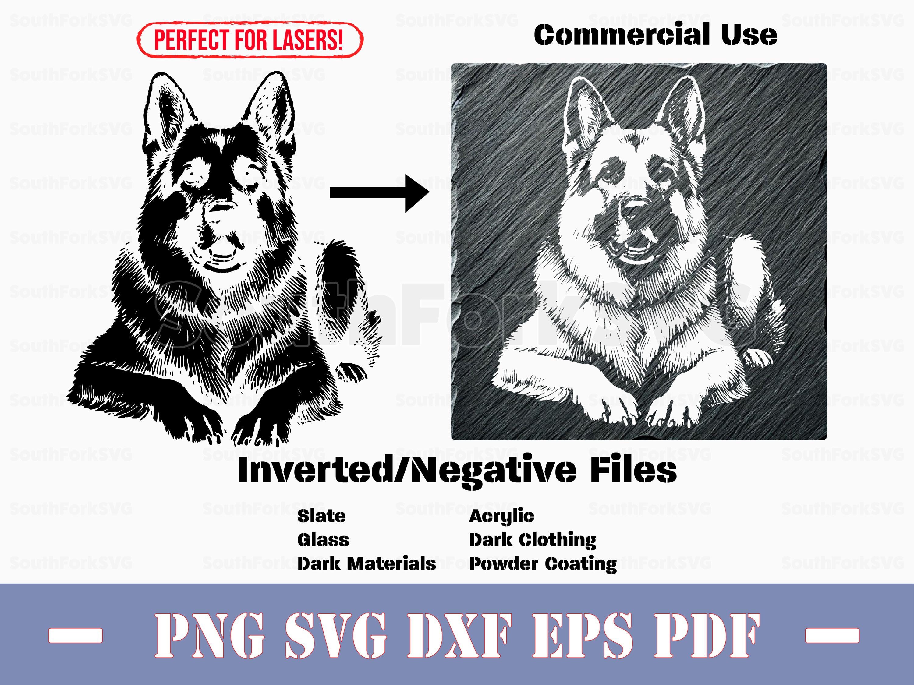 Inverted German Shepherd Design Svg Png Dxf Eps Pdf | Vector Graphic ...