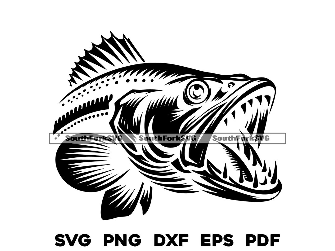Walleye Fish Design Svg Png Dxf Eps Pdf | Laser Engrave Cut Print Files ...