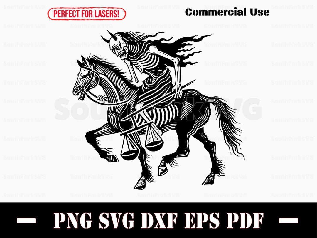 Famine the Four Horsemen of the Apocalypse Svg Png Dxf Pdf Eps | Vector ...