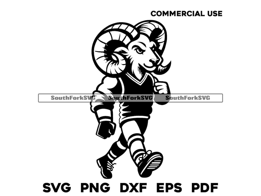 Ram Middle High School Sports Team Mascot | Svg Png Dxf Eps Pdf ...