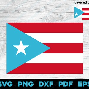 Vintage Original Puerto Rican Flag | Svg Png Dxf Eps Pdf | Vector ...