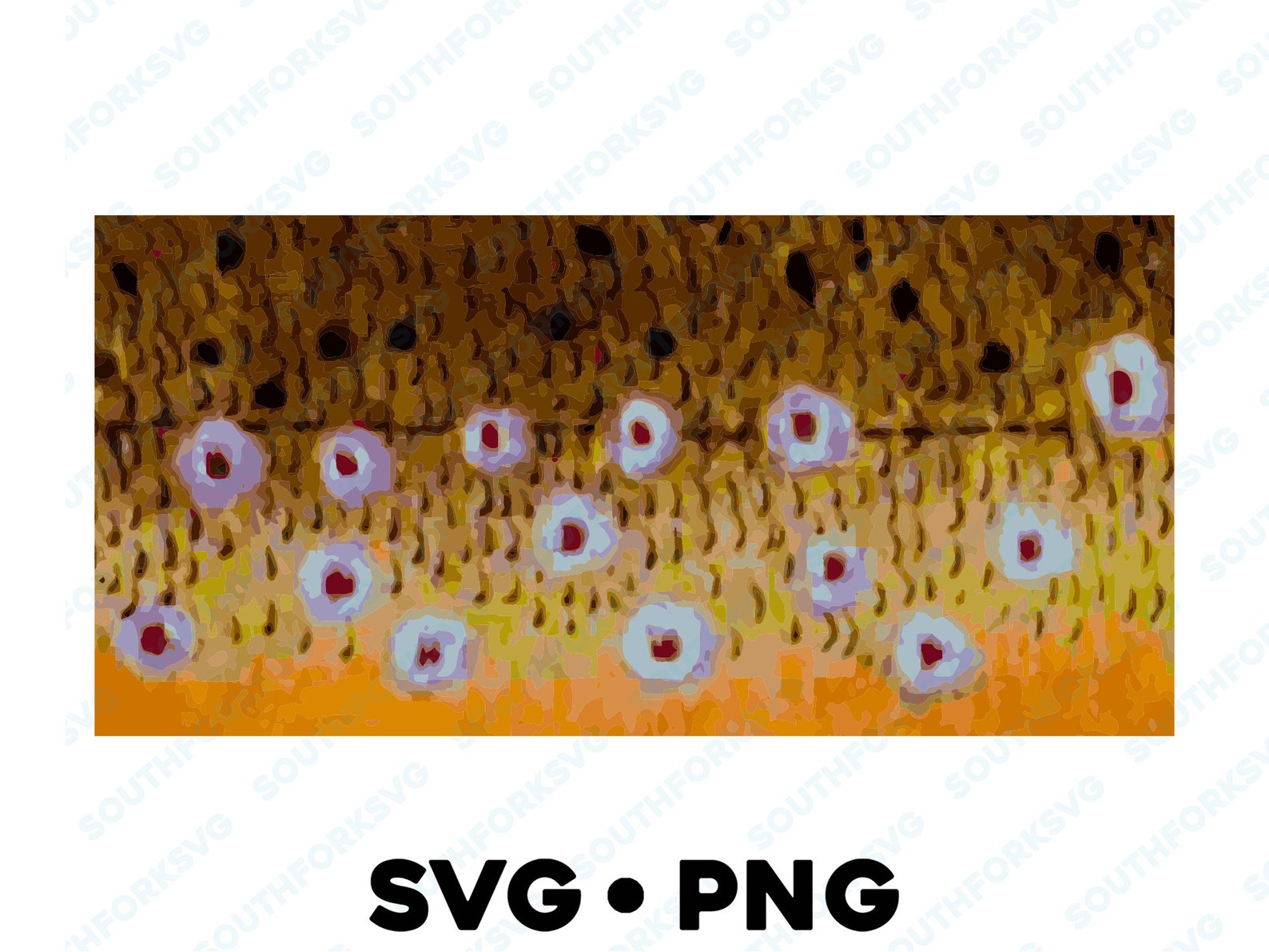 Brown Trout Skin Pattern SVG PNG DXF Rainbow Brook Brown Trout - Etsy