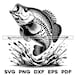 Crappie Fish Jumping Design Files | Svg Png Dxf Eps Pdf | Transparent ...