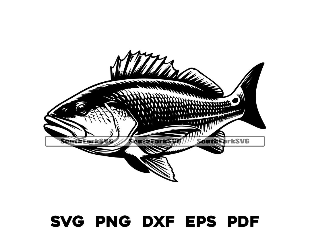 Redfish Svg Png Dxf Eps Pdf Laser Cnc Vinyl Cut Print Dye Sub Files ...