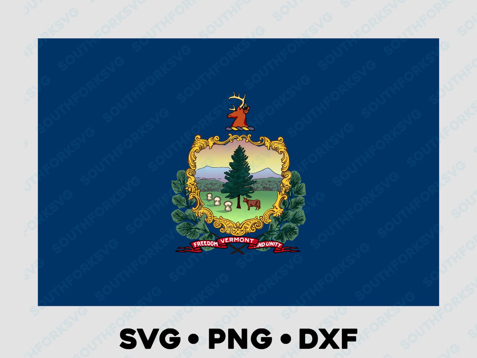Vermont State Flag Svg Png Dxf Vector Graphic Design Digital File U.S ...