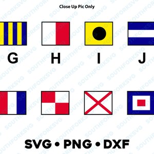 International Maritime Nautical Signal Flags SVG PNG DXF - Etsy