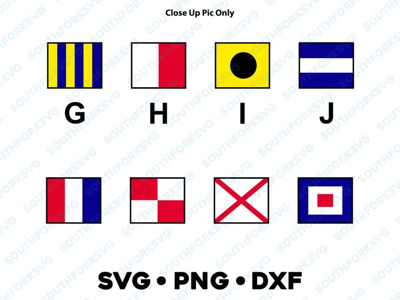 International Maritime Nautical Signal Flags SVG PNG DXF - Etsy