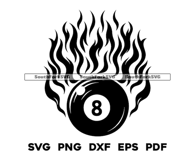 Funny Billiards 8 Ball Pool Clipart, Svg, Eps, Dxf, Png Magic 8 Ball ...
