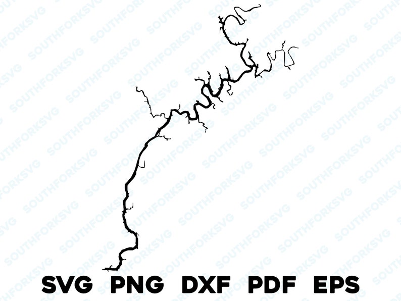 Bankhead Lake Alabama Map Shape Silhouette Svg Png Dxf Pdf Eps - Etsy