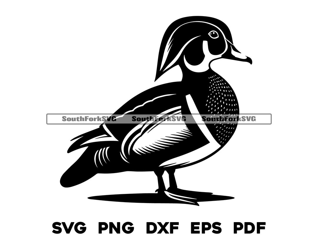 Standing Wood Duck Svg Png Dxf Eps Pdf | Vector Graphic Design Cut ...
