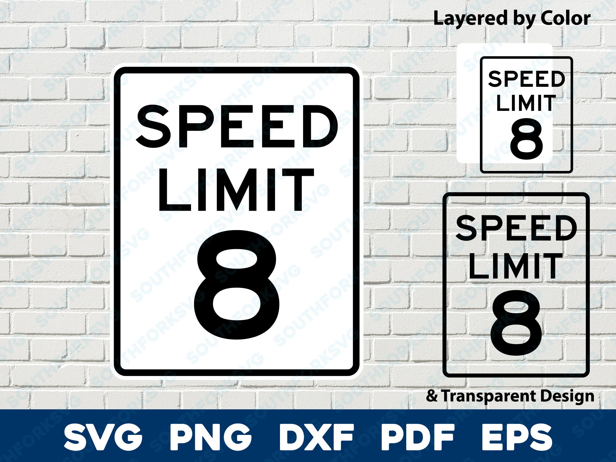 Speed Limit 8 Sign Logo Symbol Svg Png Dxf Eps Pdf Layered by - Etsy ...