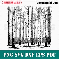 Sitka Tree Silhouette: Westcoast Treeline Cutout (SVG, PNG, JPG) - Etsy
