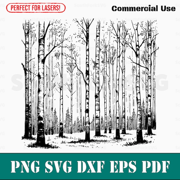 Aspen Tree Svg - Etsy
