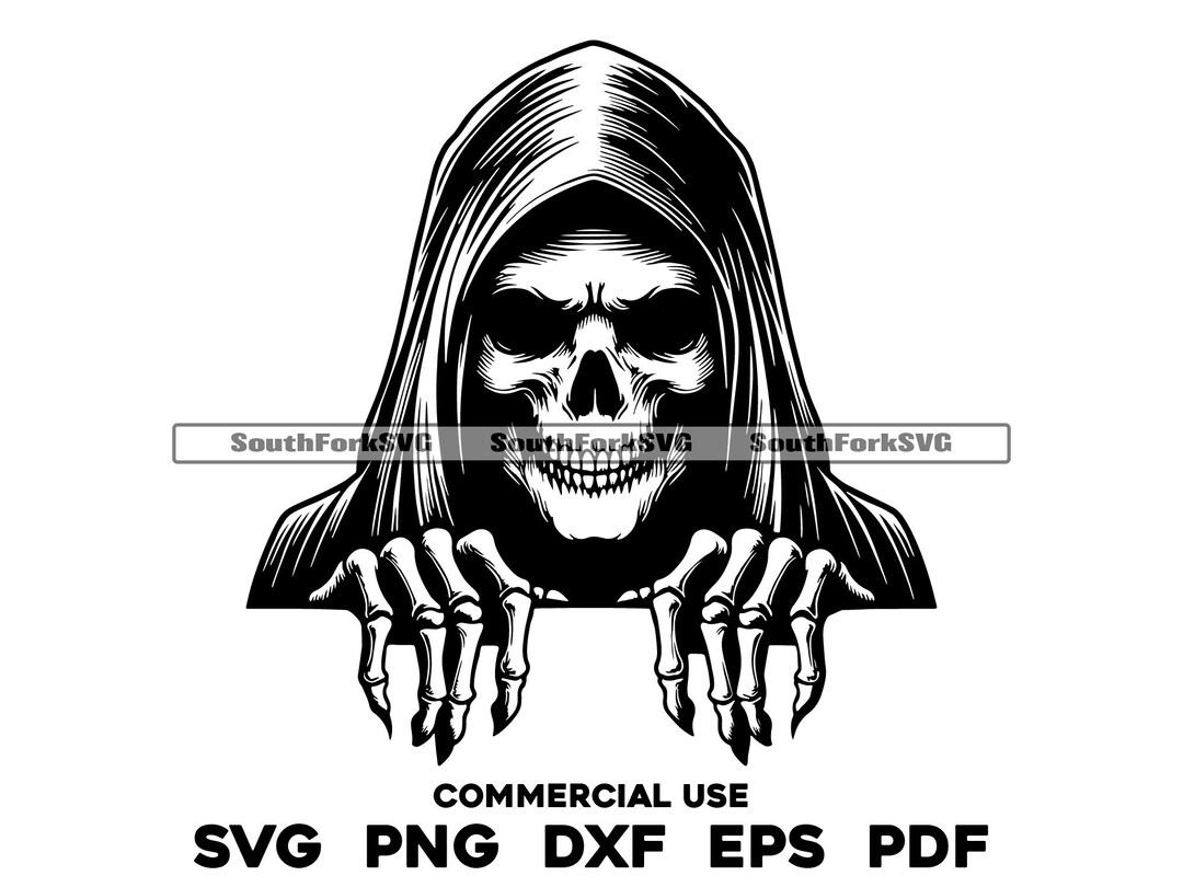 Peeking Grim Reaper | Svg Png Dxf Eps Pdf | Vector Graphic Design Cut ...