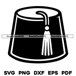 Fez Hat Design Files | Svg Png Dxf Eps Pdf | Laser Engrave Cut Print ...