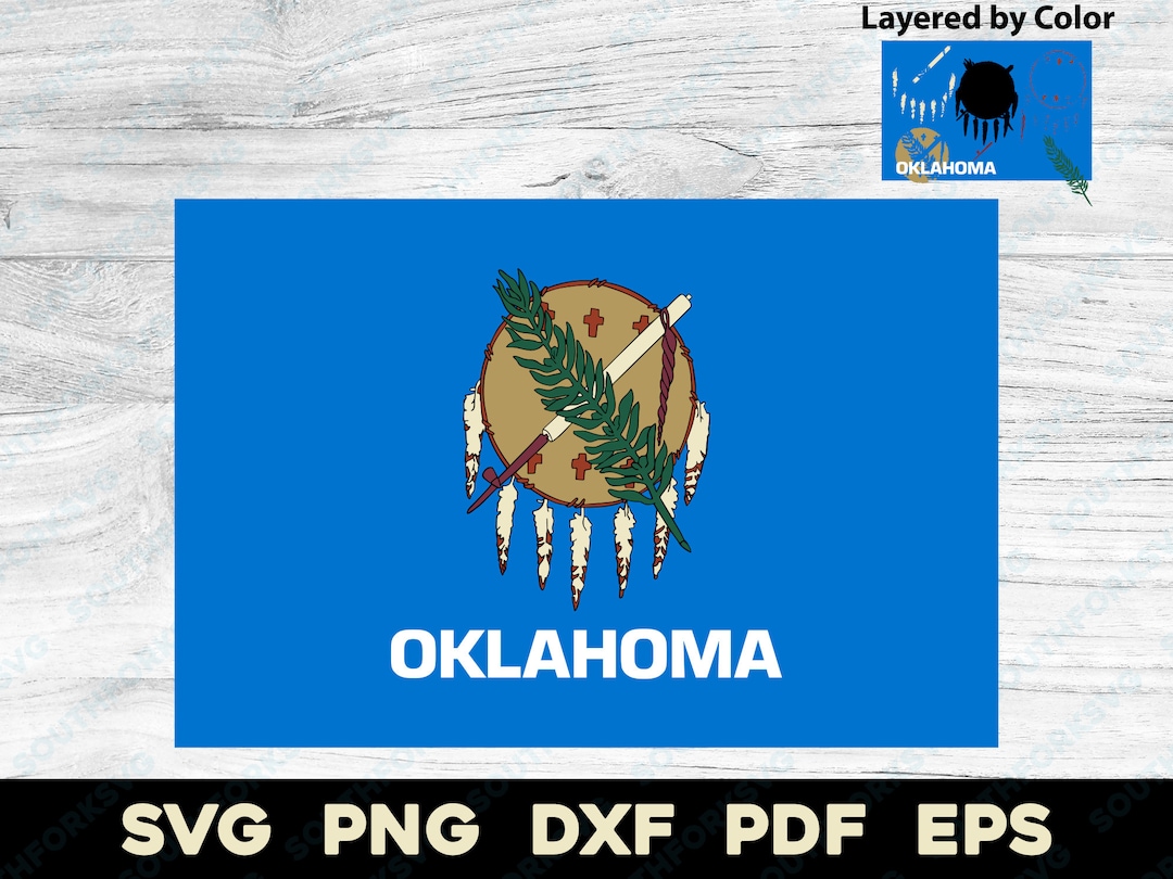 Oklahoma State Flag | Svg Png Dxf Eps Pdf | Vector Graphic Design Cut ...