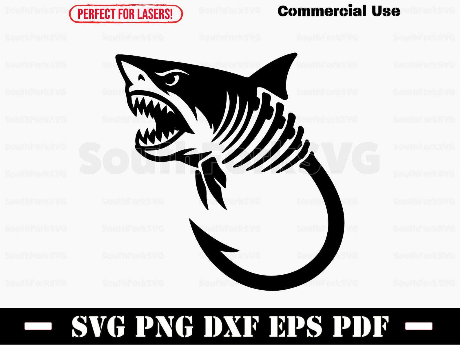 Shark Head Fish Hook Svg Png Dxf Eps Pdf | Transparent Vector Graphic ...